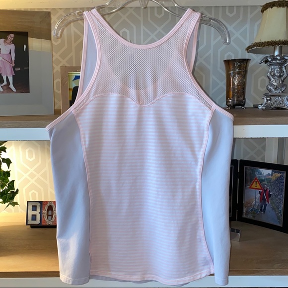 Lucy | Tops | Lucy Pink And Grey Workout Top With Mesh Detail | Poshmark